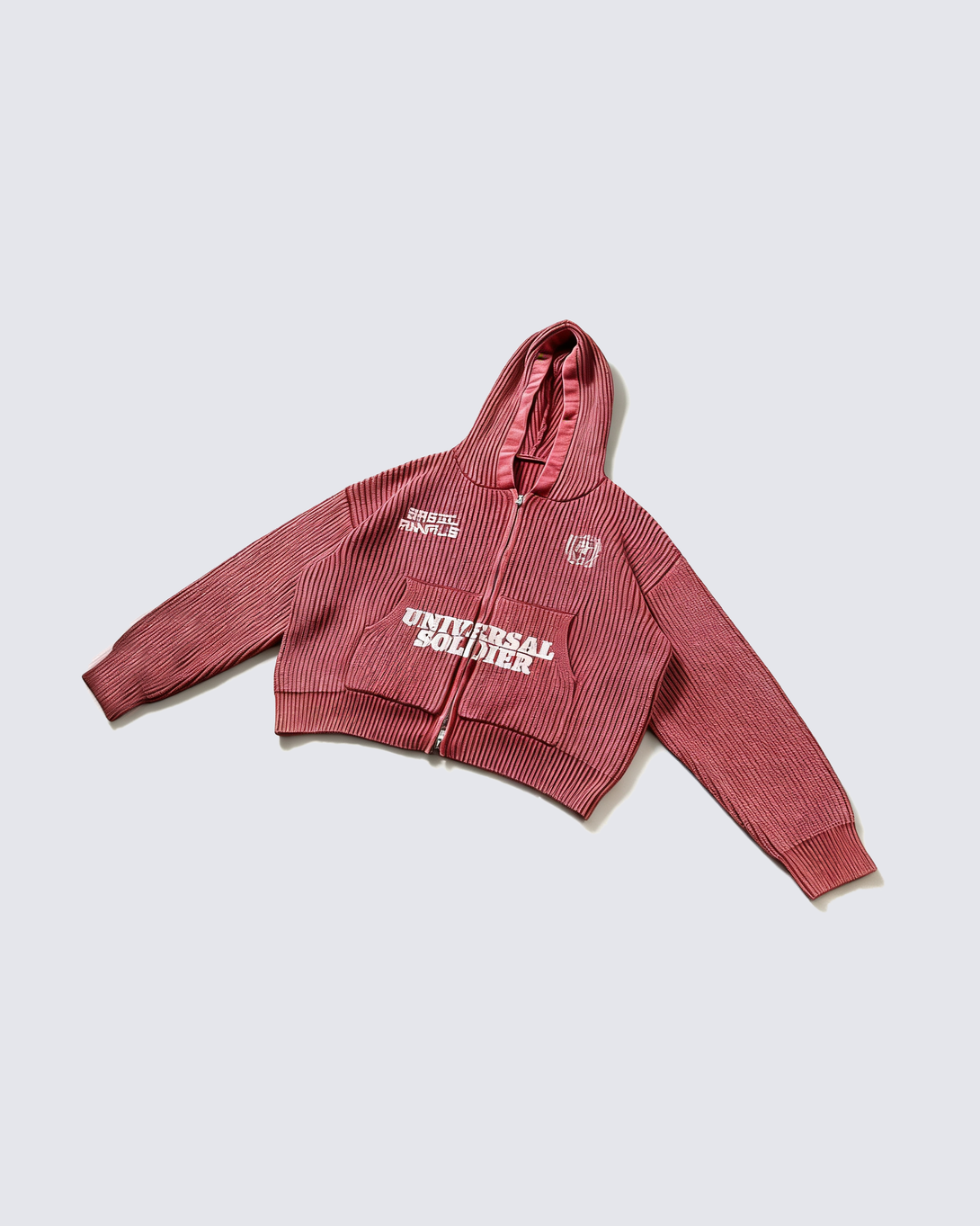 Red Boxy Zip Hoodie – KIIKIO