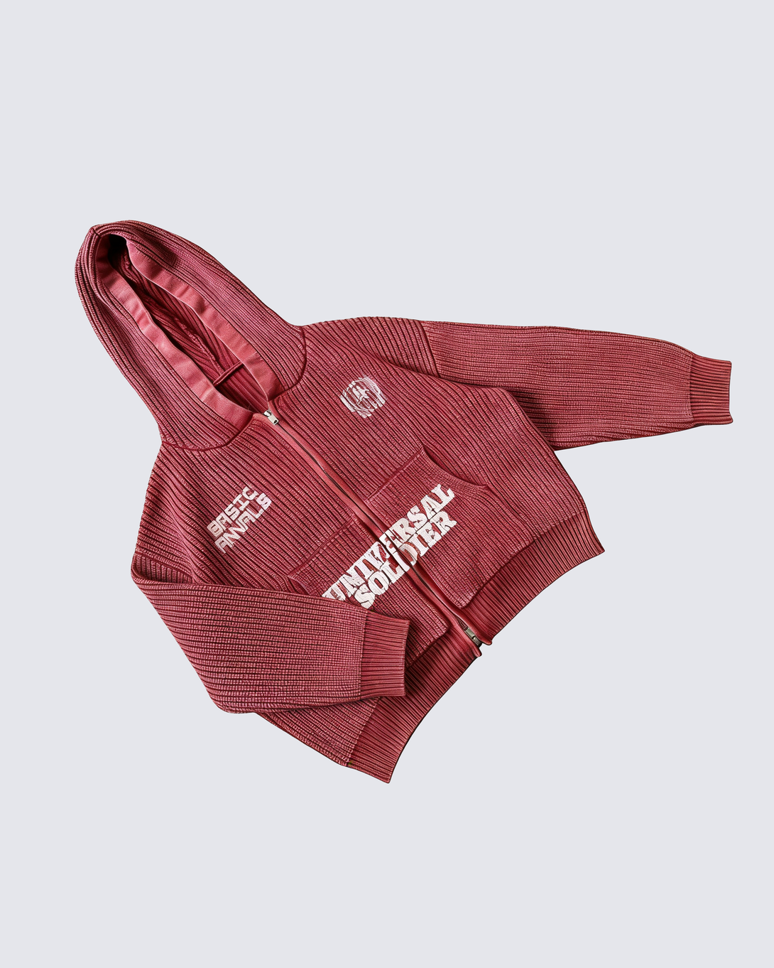 Red Boxy Zip Hoodie – KIIKIO