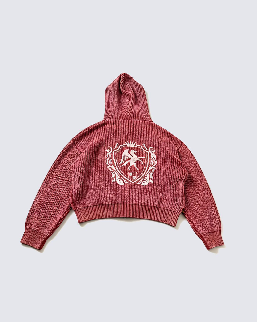 Red Boxy Zip Hoodie – KIIKIO