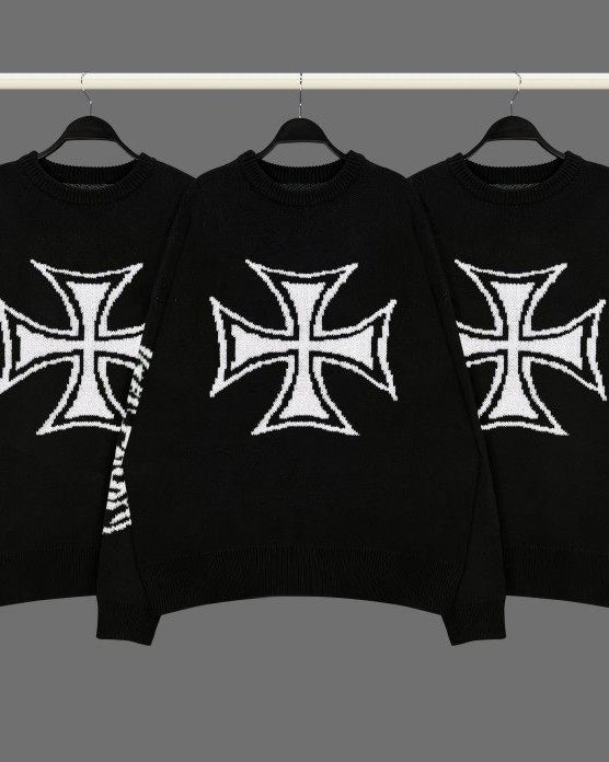 Iron Cross Jacquard Knit – KIIKIO