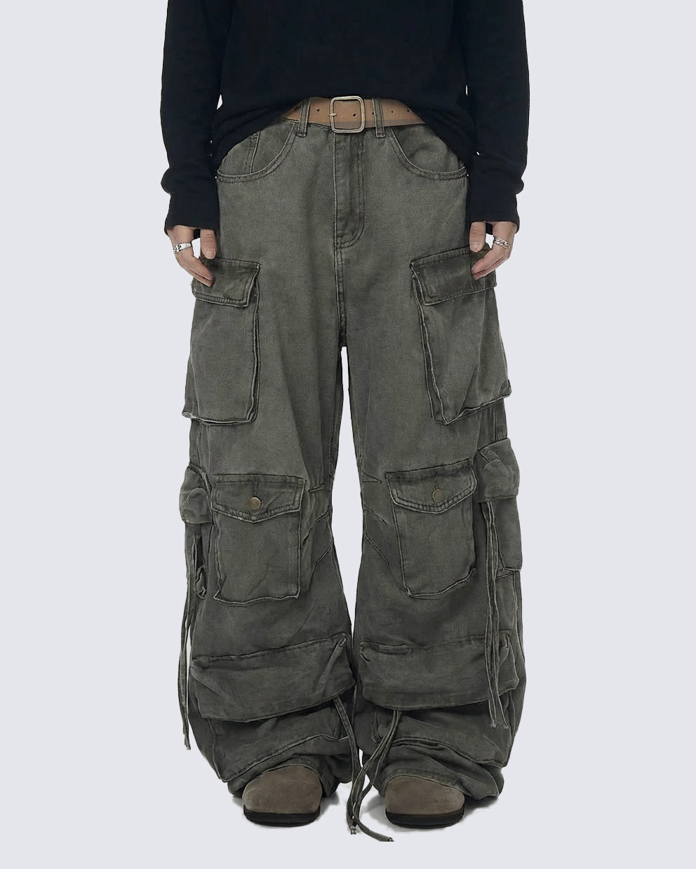 Multi-Pocket Utility Cargo Pants – KIIKIO